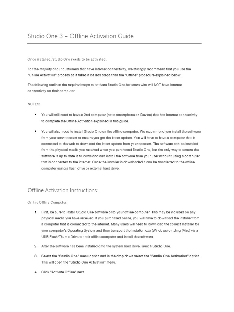 Offline Activation Guide PDF | PDF | Online And Offline | Installation ...