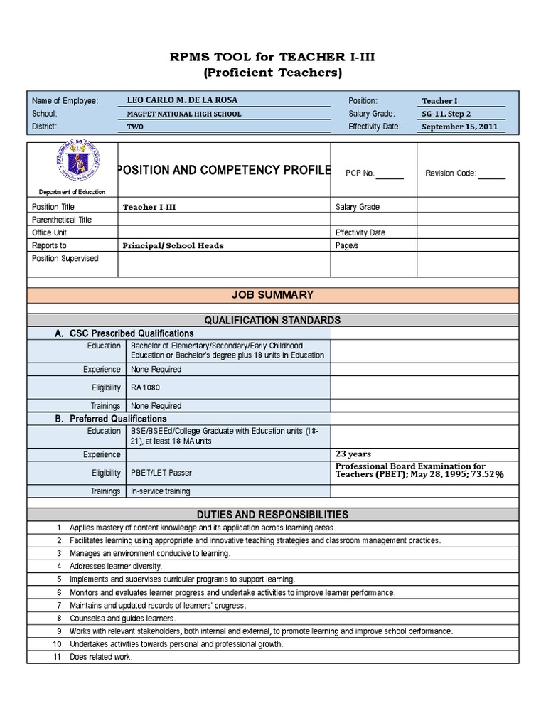 Rpms Tools (2019) | Teachers | Educational Technology
