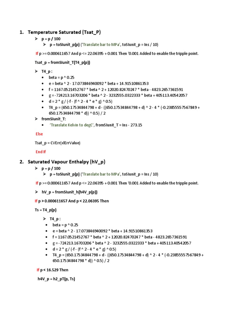 Equation For Steam Table | Download Free PDF | Steam | Transparent ...