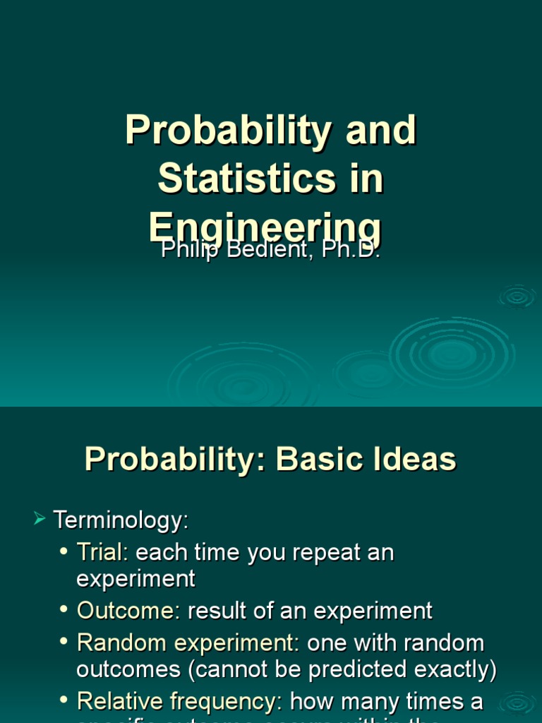 Probability and Statistics in Engineering | PDF | Variance | Statistics