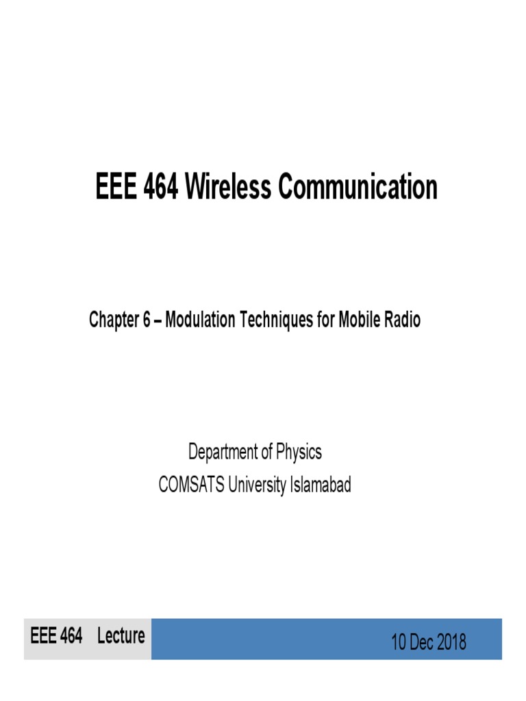 Modulation, Equalization and Diversity | PDF | Modulation | Frequency Modulation