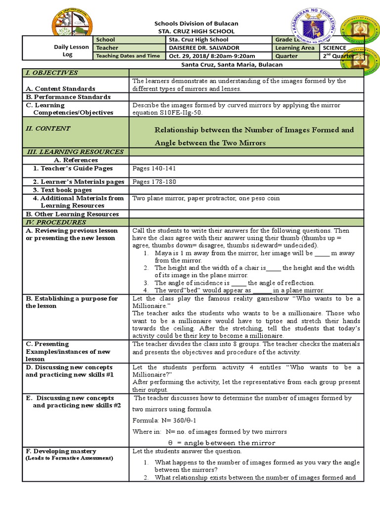 DLL Observation Oct 29 | PDF | Mirror | Teachers