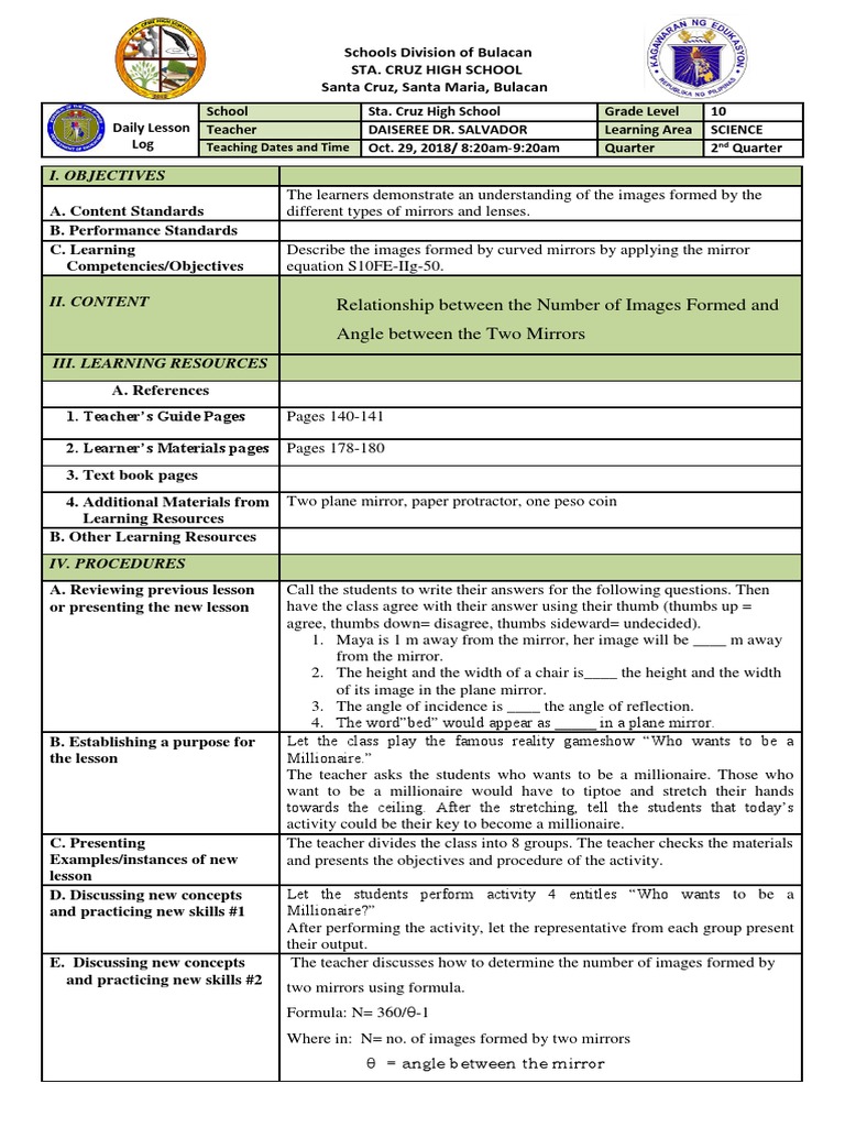 DLL Observation Oct 29 | PDF | Mirror | Educational Psychology