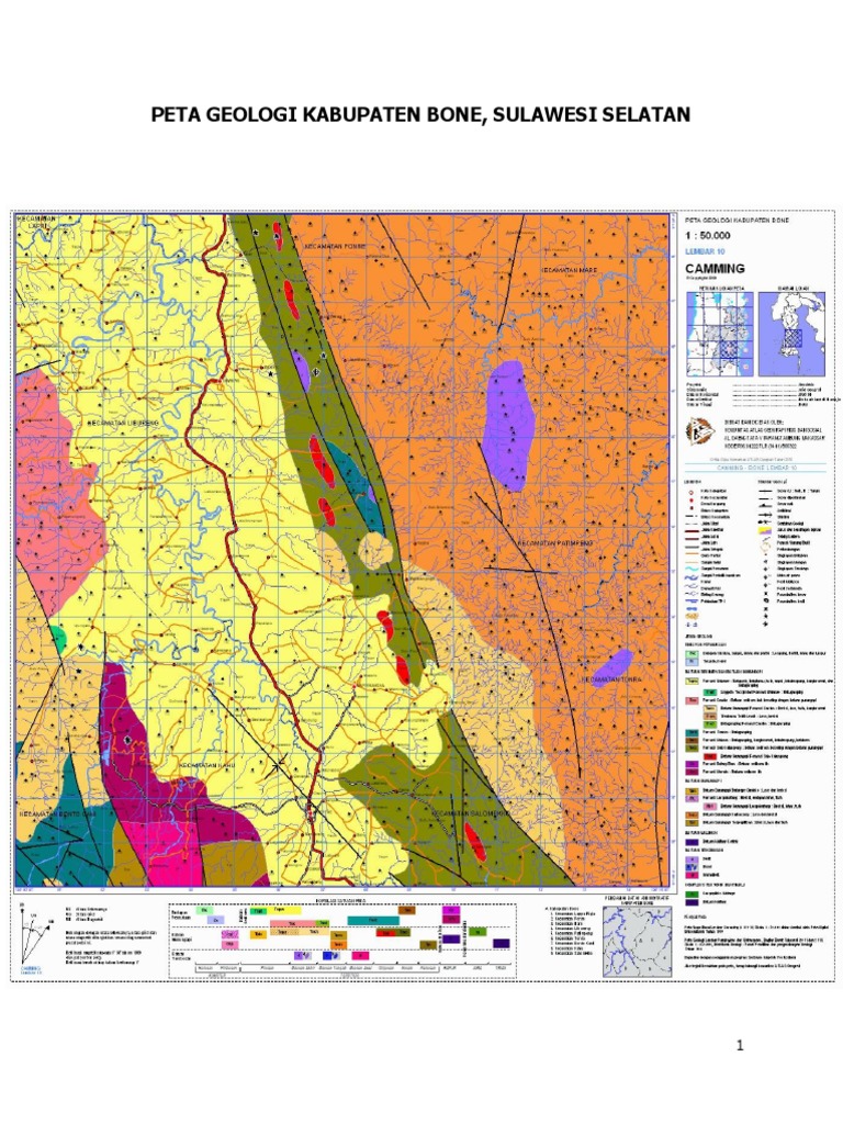 Peta Geologi Kabupaten Bone | PDF