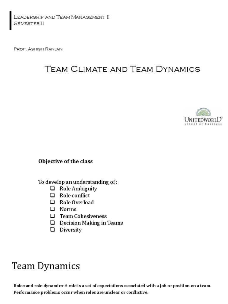 Leadership and Team Management | PDF | Conformity | Goal