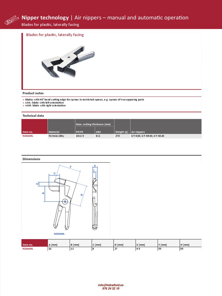 Nipper Technology - Air Nippers - Manual and Automatic Operation | PDF