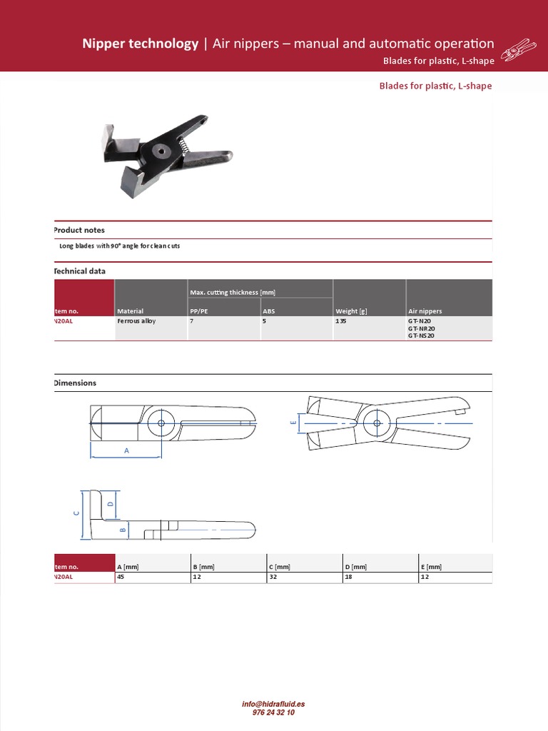 Nipper Technology - Air Nippers - Manual and Automatic Operation | PDF