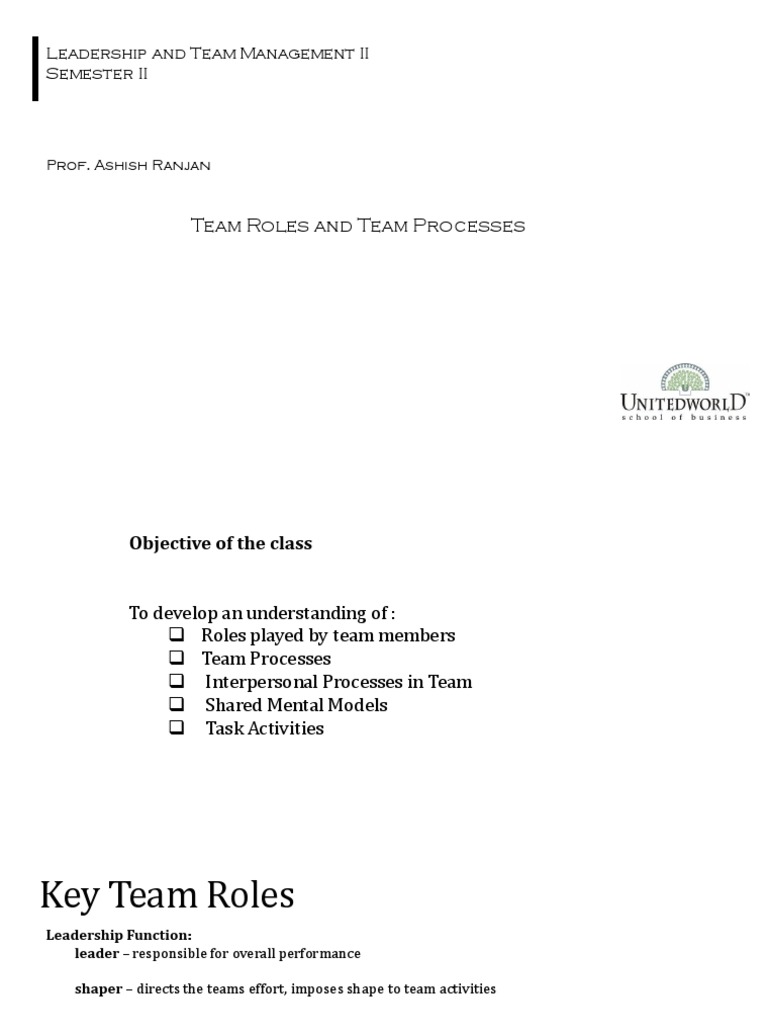 Leadership and Team Management | PDF | Team Building | Socialization