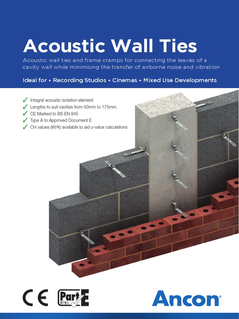 Ancon Acoustic Wall Ties | PDF | Wall | Screw