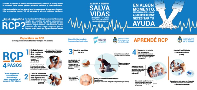 0000001216cnt 2016 - RCP Triptico | PDF | Reanimación cardiopulmonar | Medicina