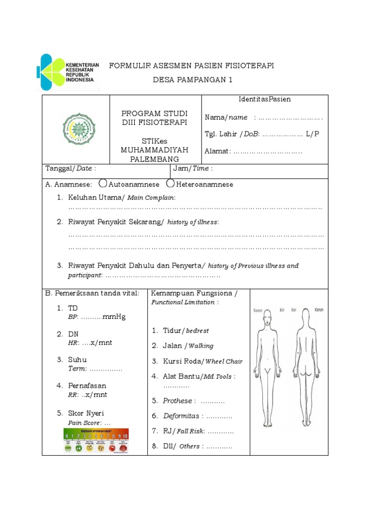 Form Assesment Fisioterapi | PDF