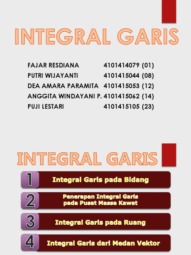 Integral Garis dan Penerapannya | PDF