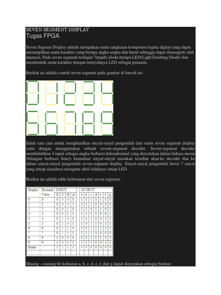 Seven Segment Display | PDF