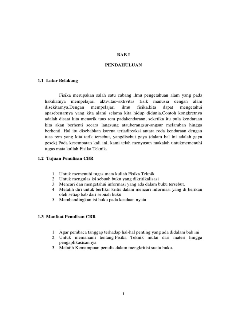 CBR Fisika Teknik | PDF