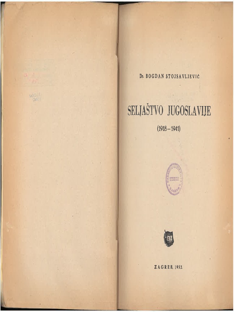 Stojsavljevic Bogdan Seljastvo Jugoslavije 1918 - 1941 PDF | PDF