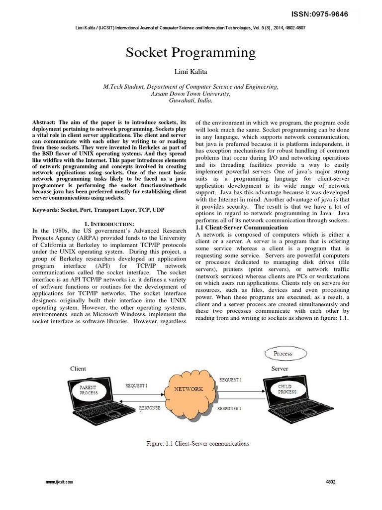 Socket Programming Pdf Network Socket Port Computer Networking