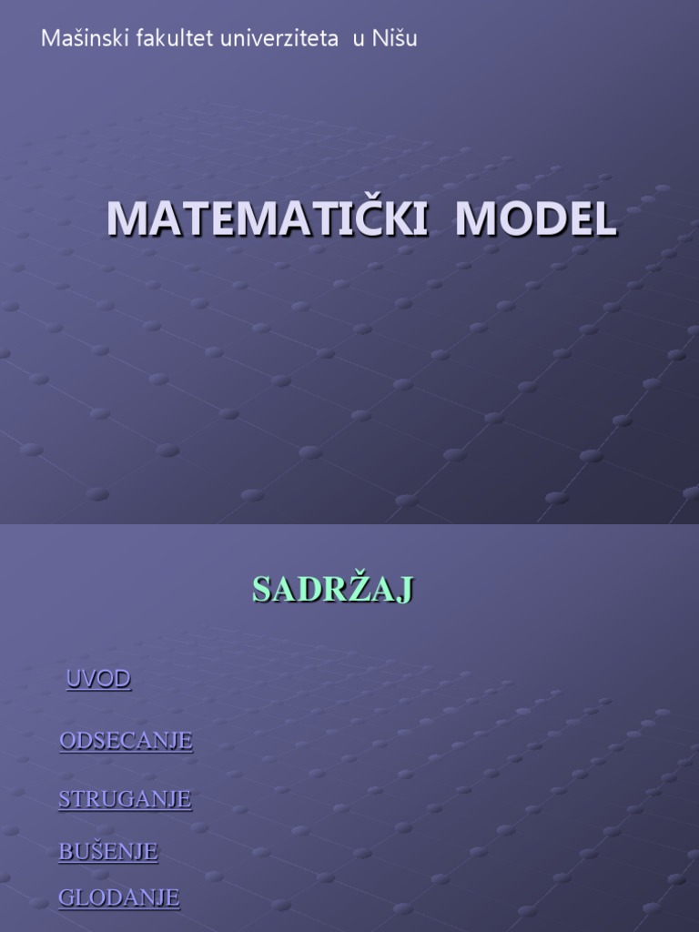 Matematicki Model | PDF