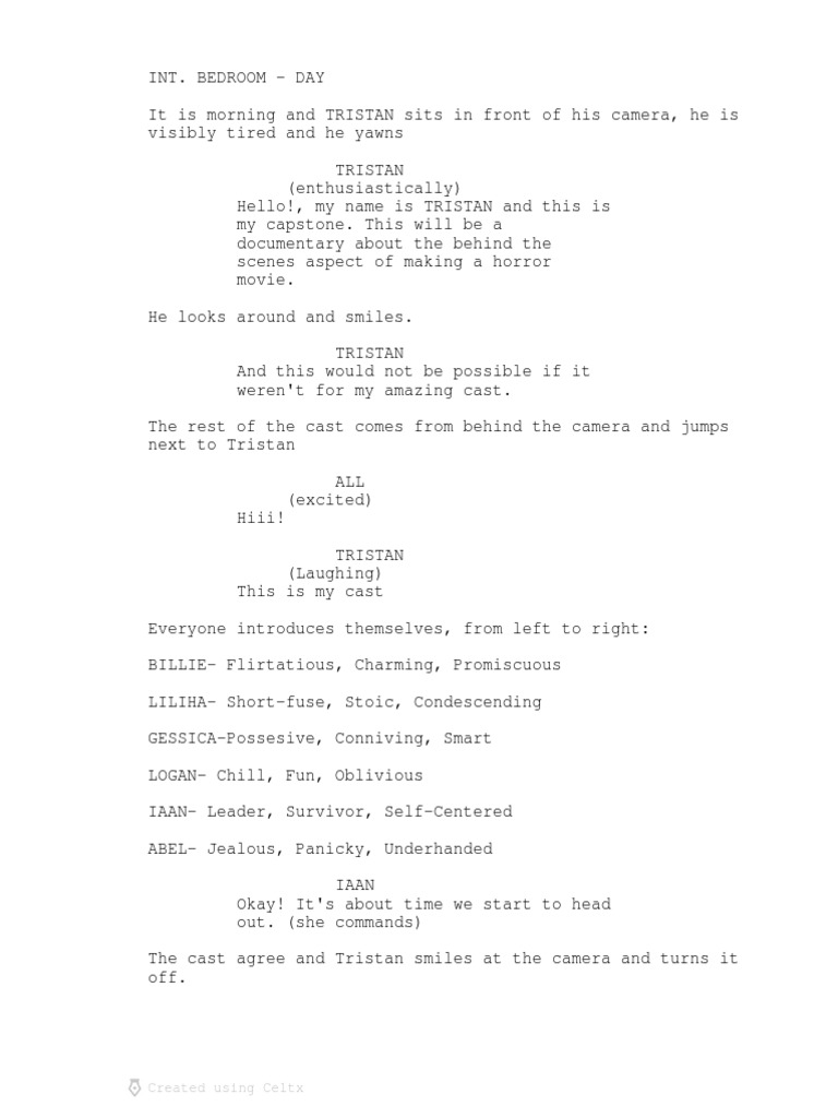 Script Capstone | PDF | Leisure