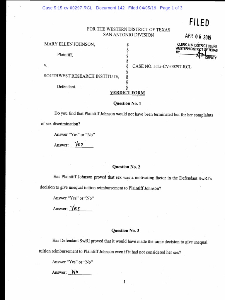 Jury Verdict - $410,000 | PDF