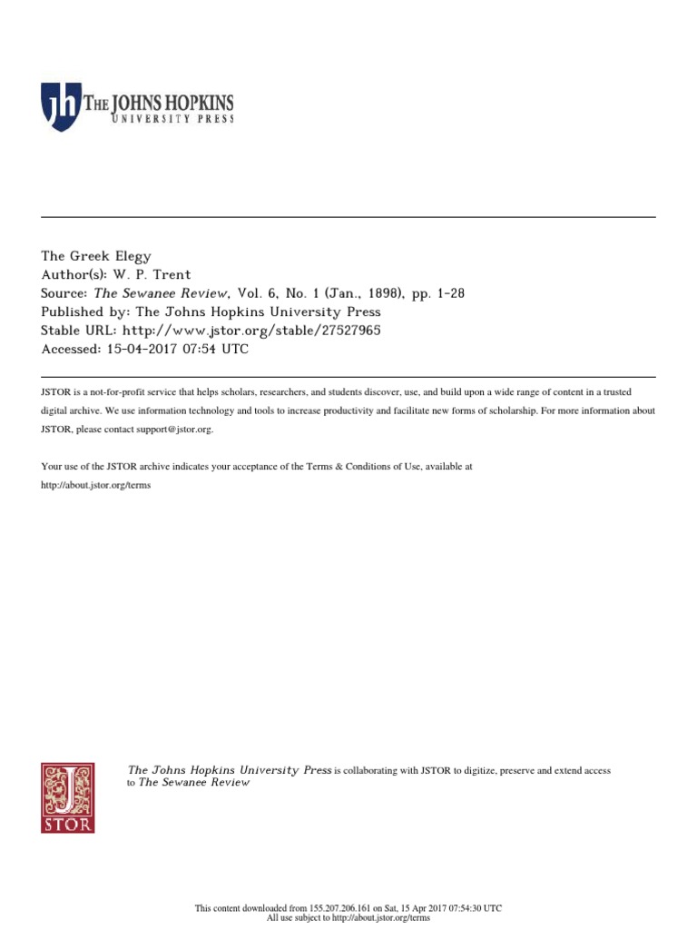 THR Greek Elegy PDF | PDF | Hector | Poetry