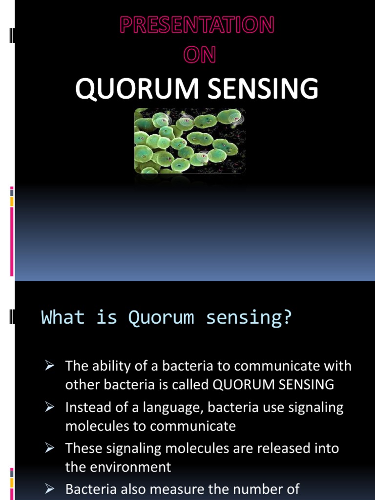 Understanding Quorum Sensing in Bacteria | PDF | Microorganism | Bacteria