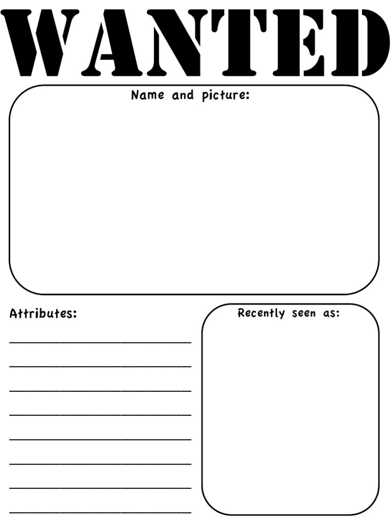 Wanted Poster Template | PDF