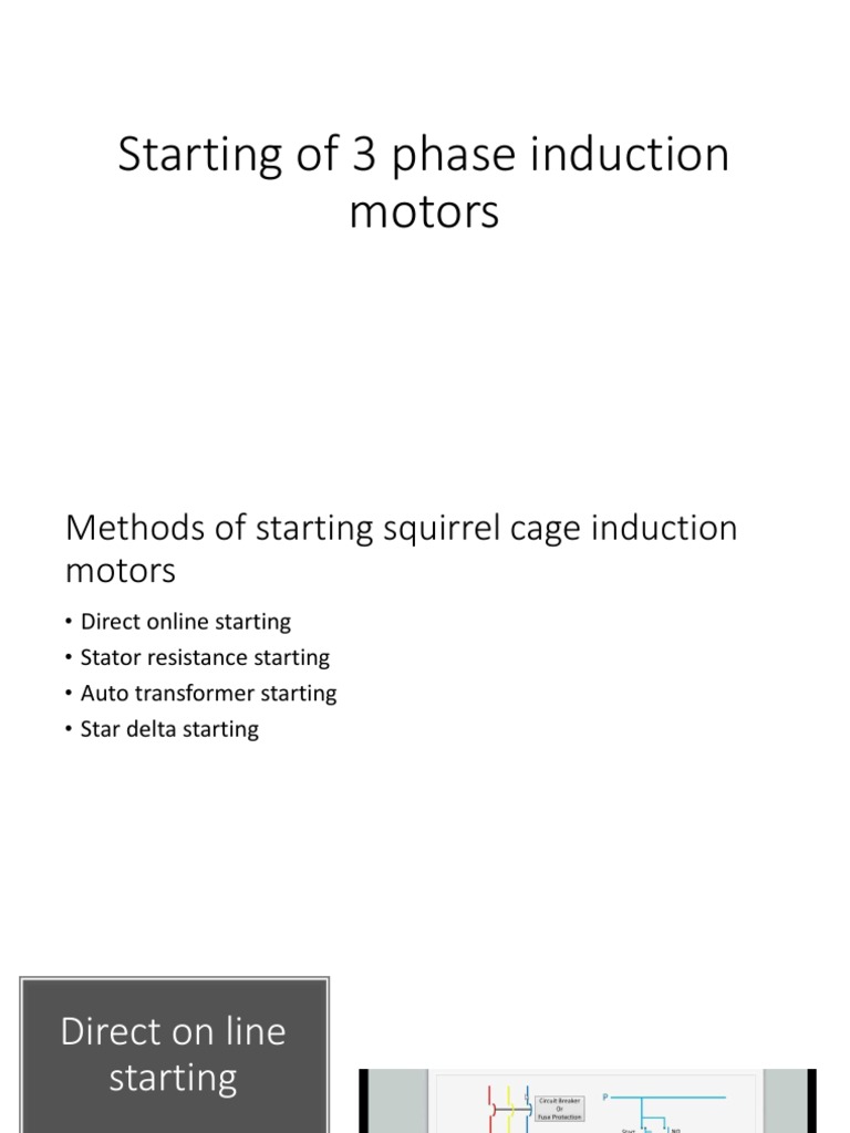 Starters For Induction Motor | PDF | Electric Motor | Components