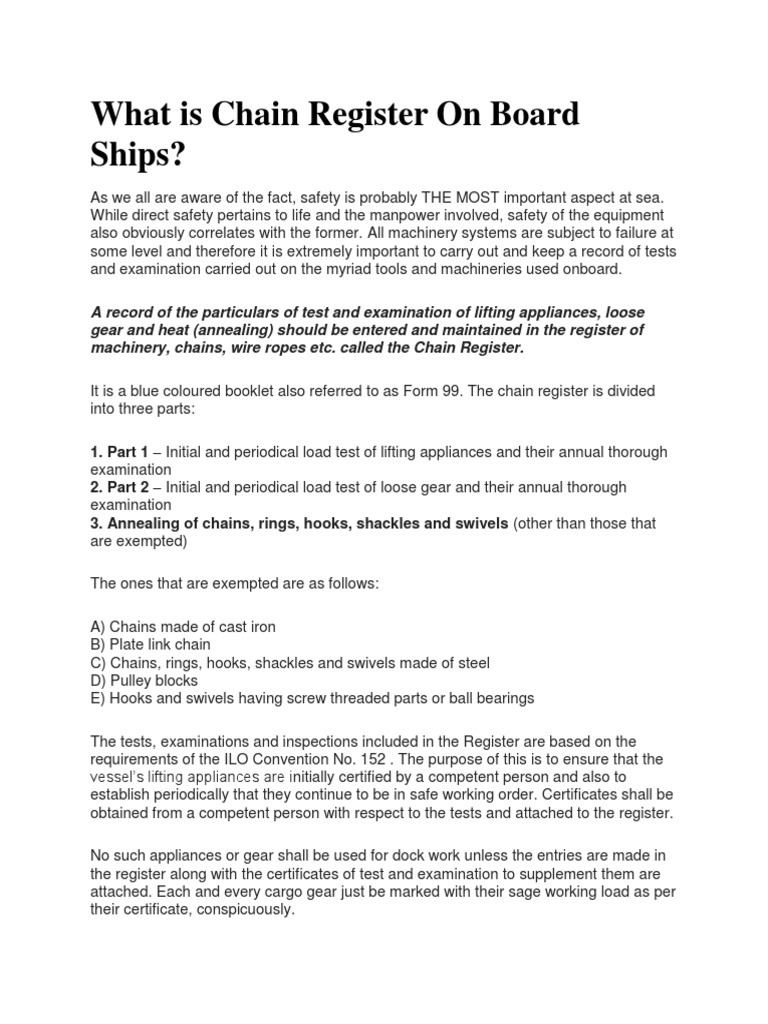 Chain Register | PDF | Annealing (Metallurgy) | Manufactured Goods