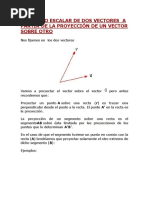 Proyección de Vectores: Fórmulas y Ejemplos | PDF | Vector Euclidiano ...
