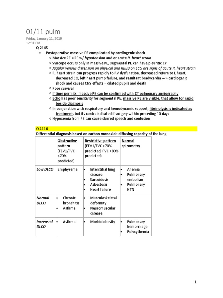 Step 2 CK Uworld Pulmonary Notes | PDF | Chronic Obstructive Pulmonary ...