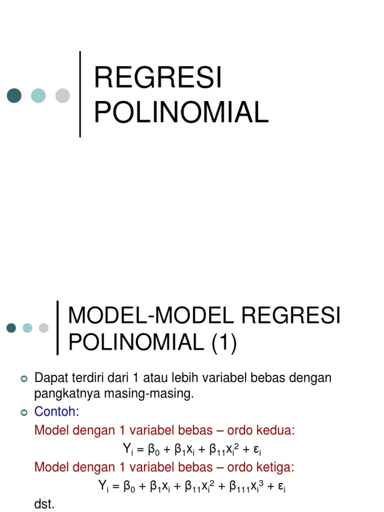Model Regresi Polinomial Ordo 2 | PDF