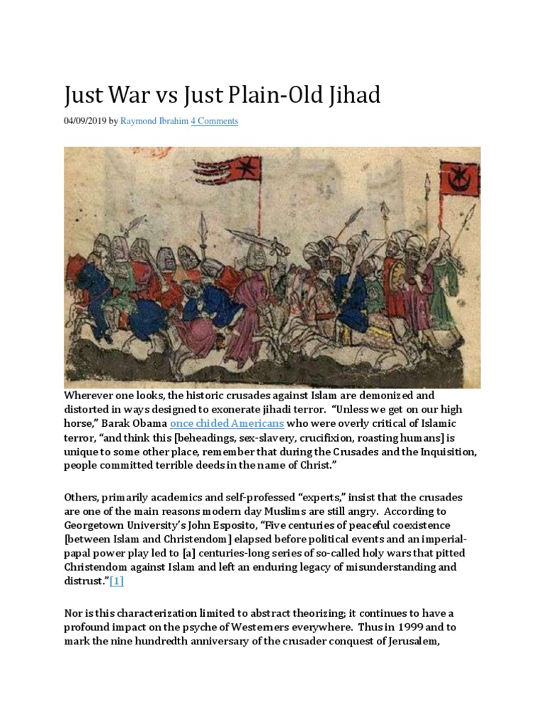 Just War Vs Just Plain Jihad | PDF | Crusades | Jihad