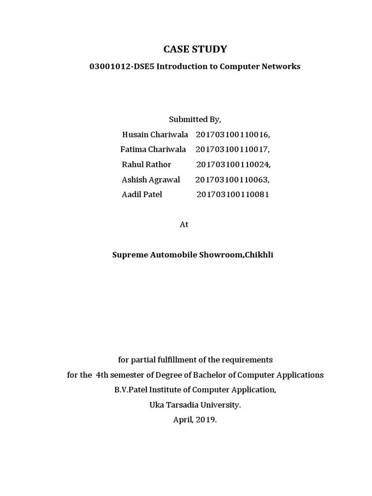 Computer Network Case Study | PDF | Internet Protocol Suite | Network ...