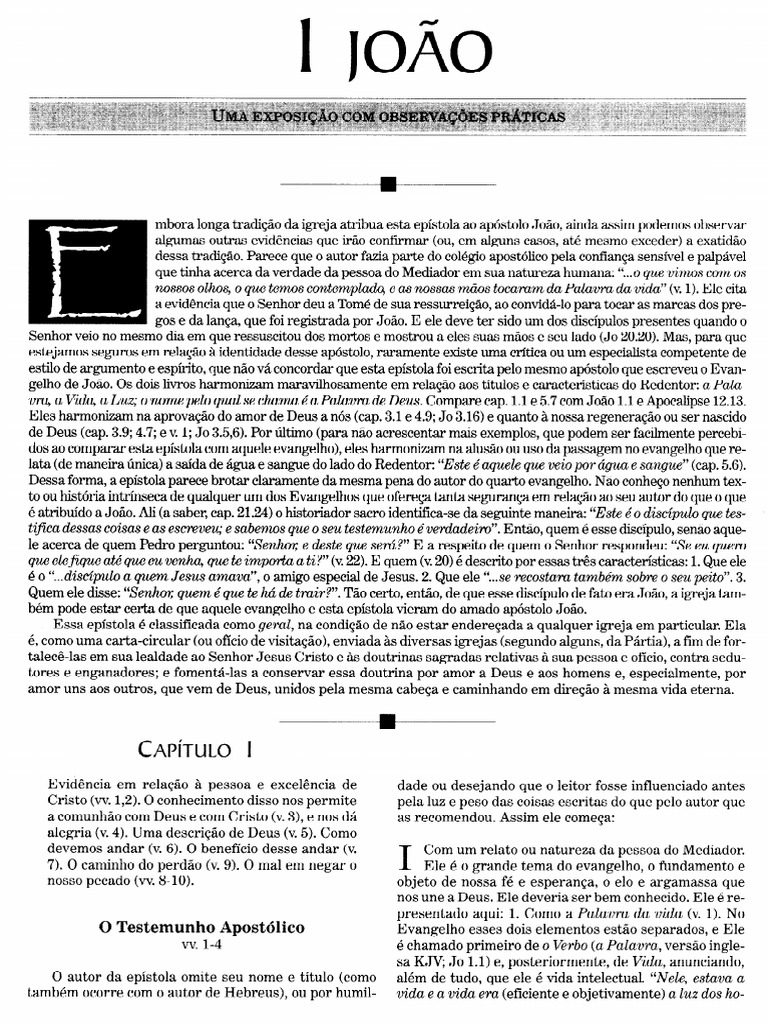 Matthew Henry - Comentario Bíblico - 1 João PDF | PDF