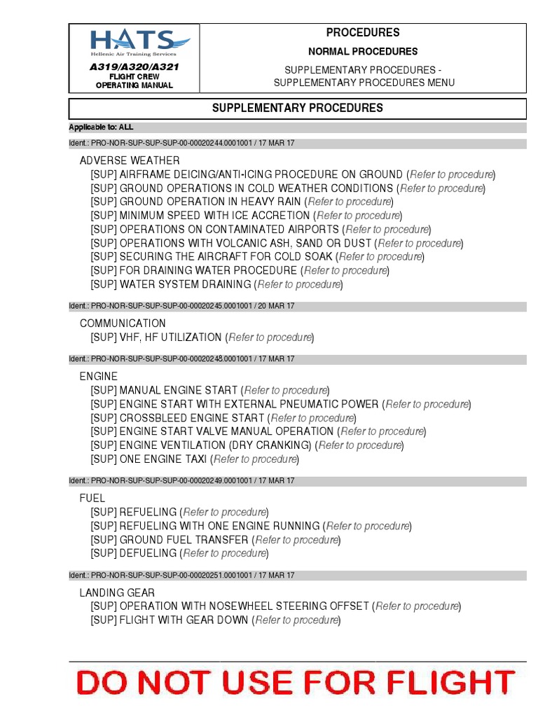 Hats A320 QRH | PDF | Aerospace | Aerospace Engineering
