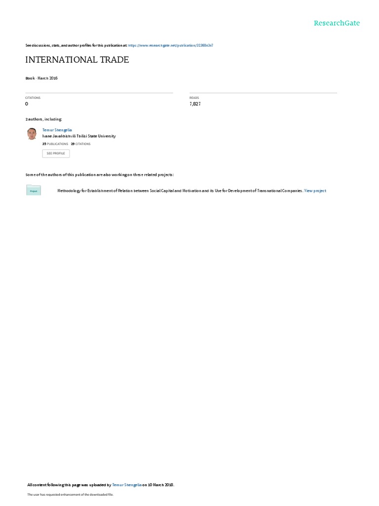 International Trade | PDF | Trade | World Trade Organization