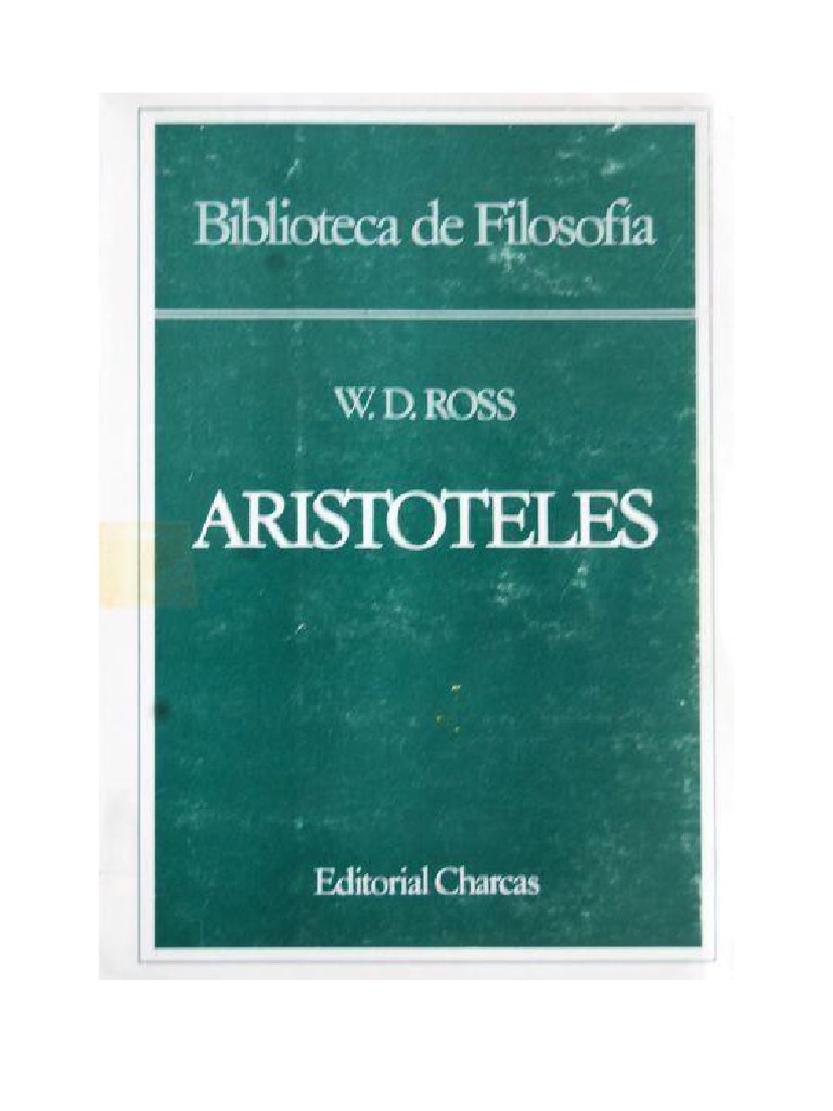 Aristóteles - W.D. Ross PDF | PDF | Aristóteles | Platón