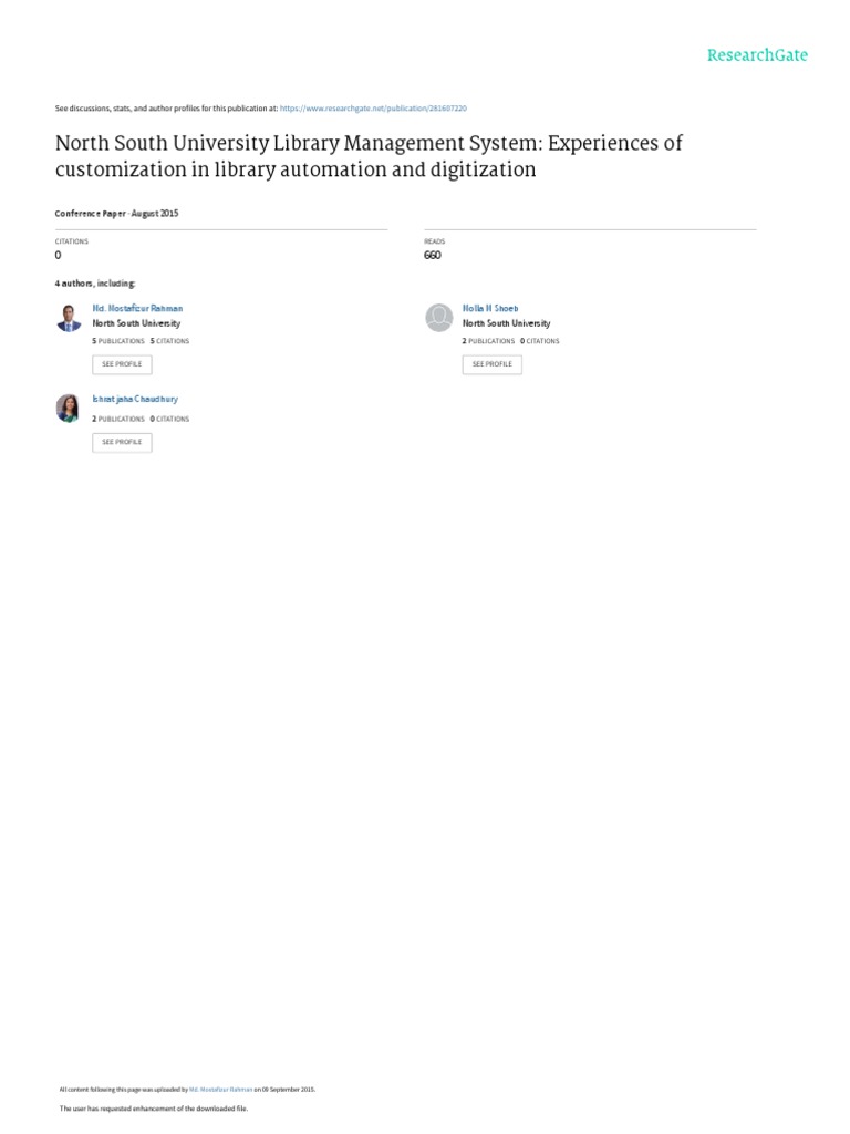 NSU Library System | PDF | Digital Library | Libraries