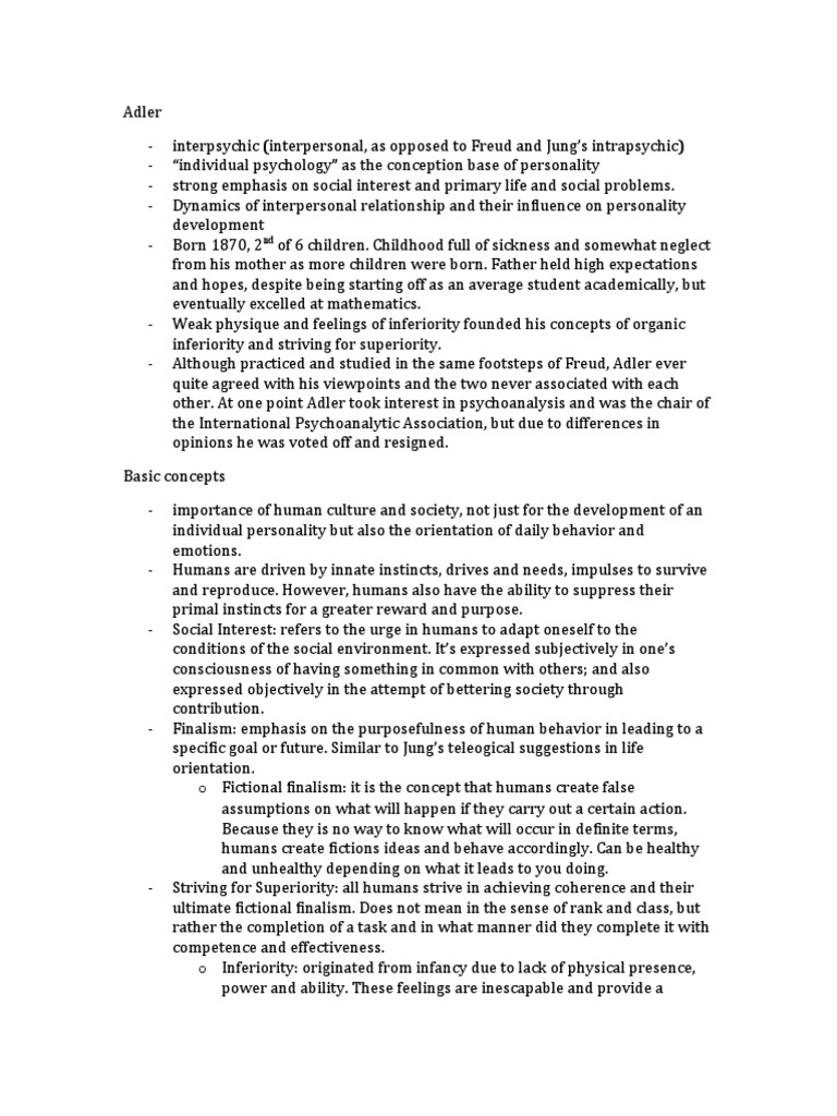 Adler | PDF | Clinical Psychology | Psychology