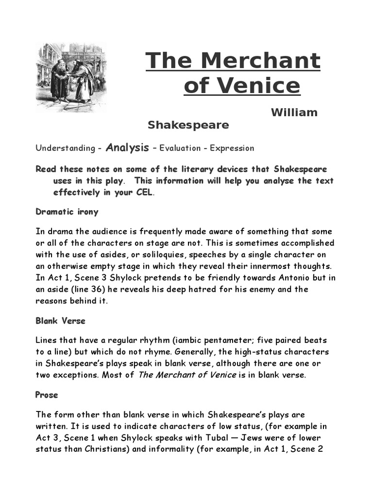The Merchant of Venice - Analysis1 | PDF | The Merchant Of Venice