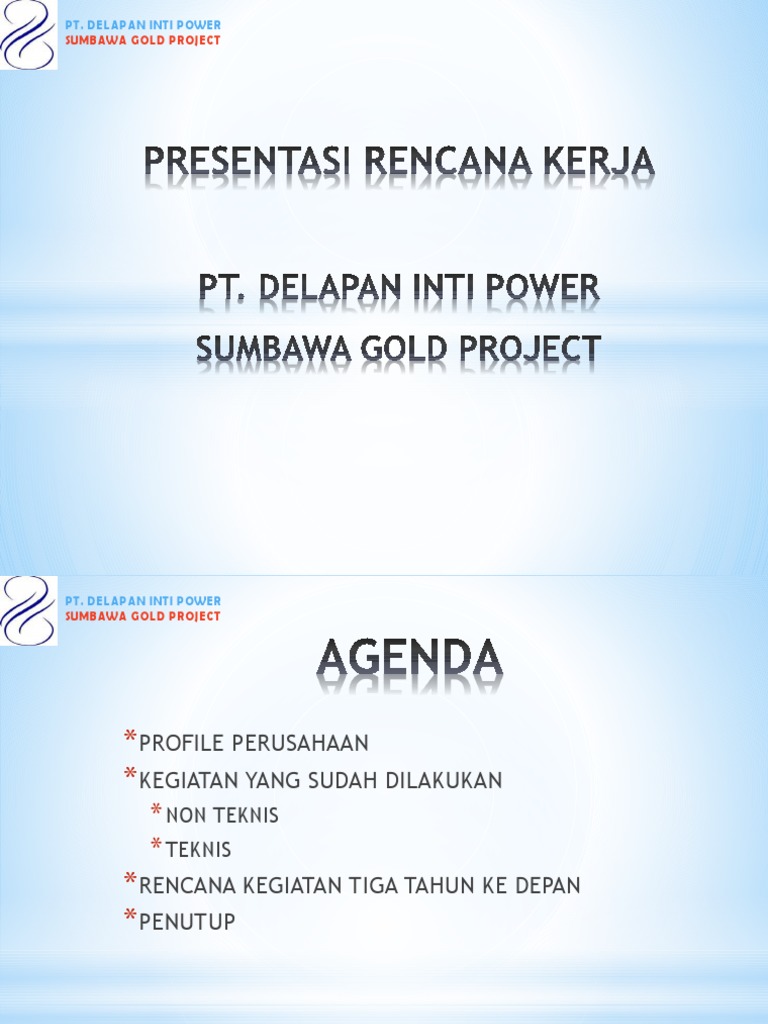 Presentasi Rencana Kerja Sumbawa - 2018 | PDF