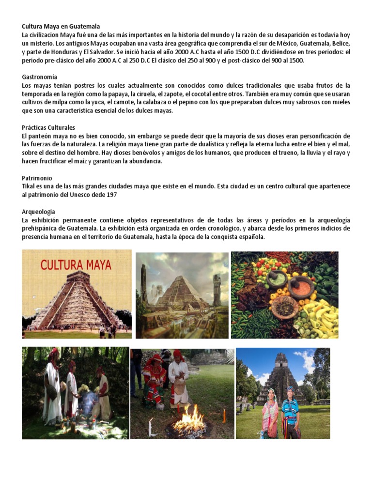 Cultura Maya en Guatemala | PDF
