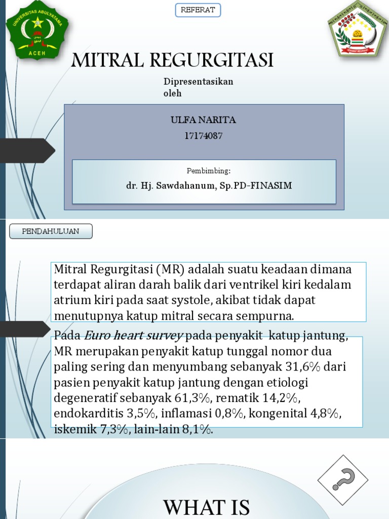MITRAL REGURGITASI-PPT Interna UN | PDF | Sains & Matematika
