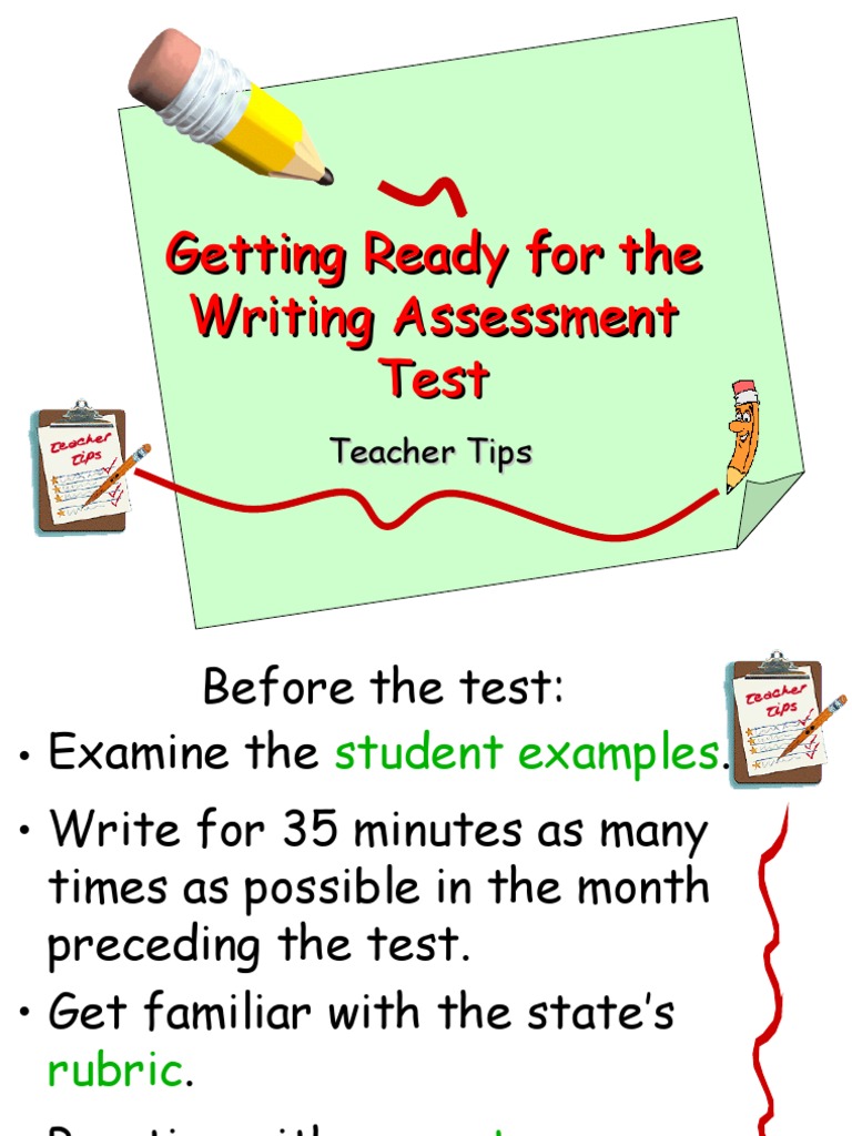 Getting Ready For The Writing Assessment Test | PDF