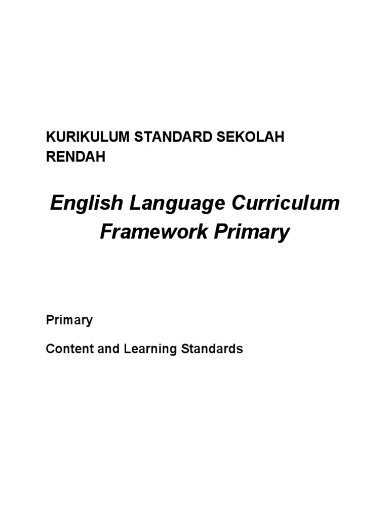 Primary Curriculum Framework 2018 | Download Free PDF | Comma | Learning