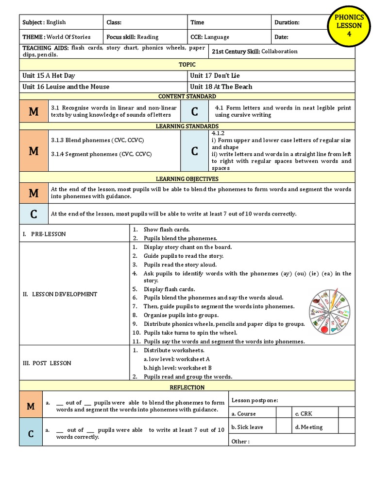 Lesson 4 | PDF | Phonics | Behavior Modification