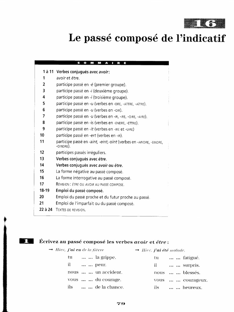 Perfect Compus - Franceză | PDF | Grammaire | Syntaxe