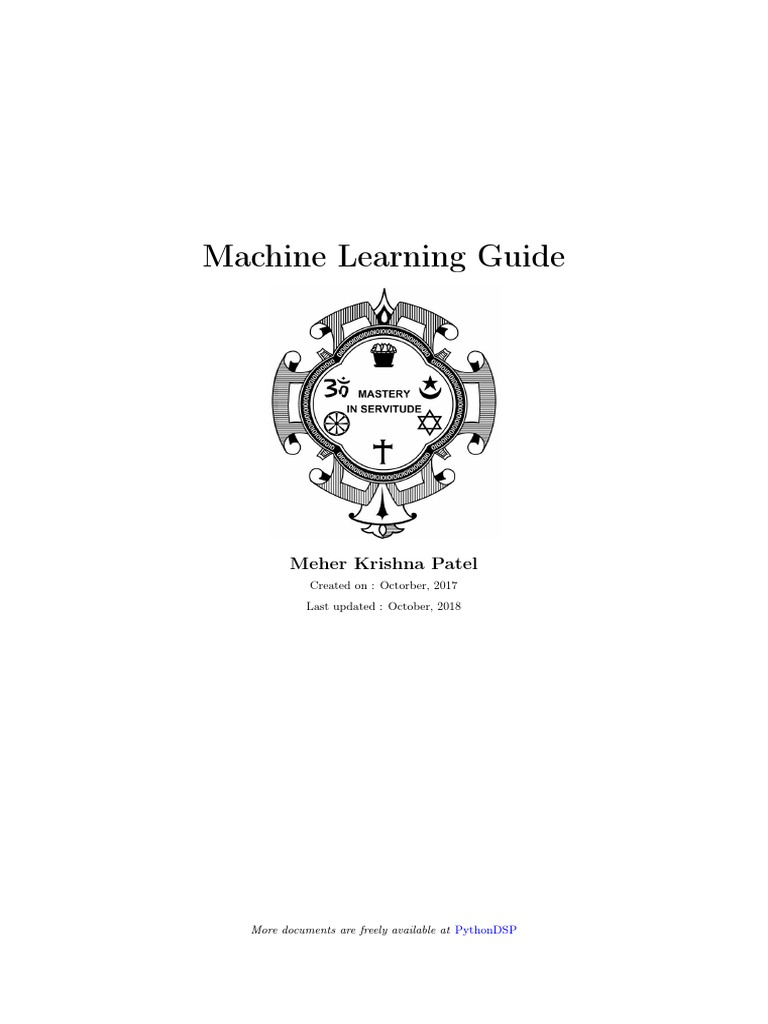 Machine Learning Guide: Meher Krishna Patel | PDF | Machine Learning | Statistical Classification