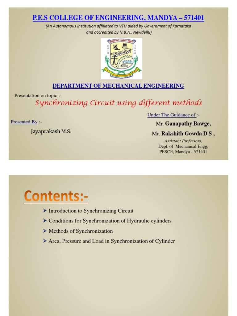 Cylinder Synchronizing Circuits | PDF | Machines | Cylinder (Engine)