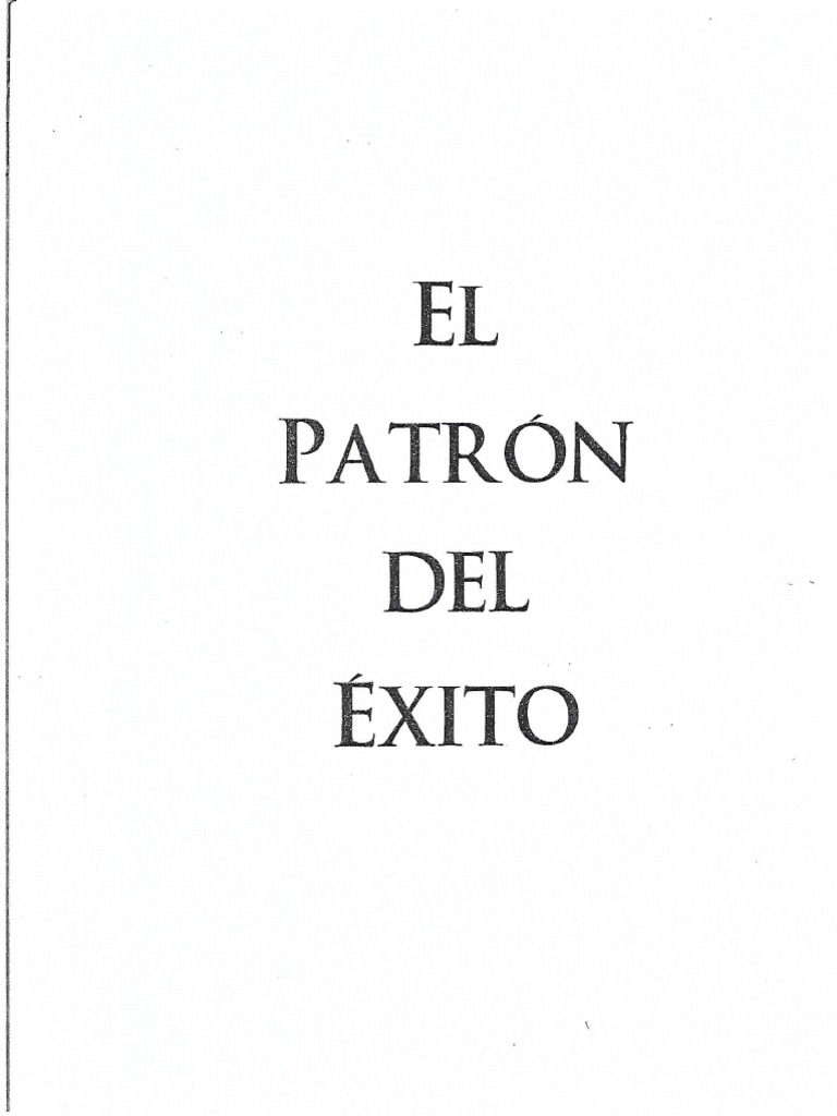 Patron Del Exito PDF | PDF